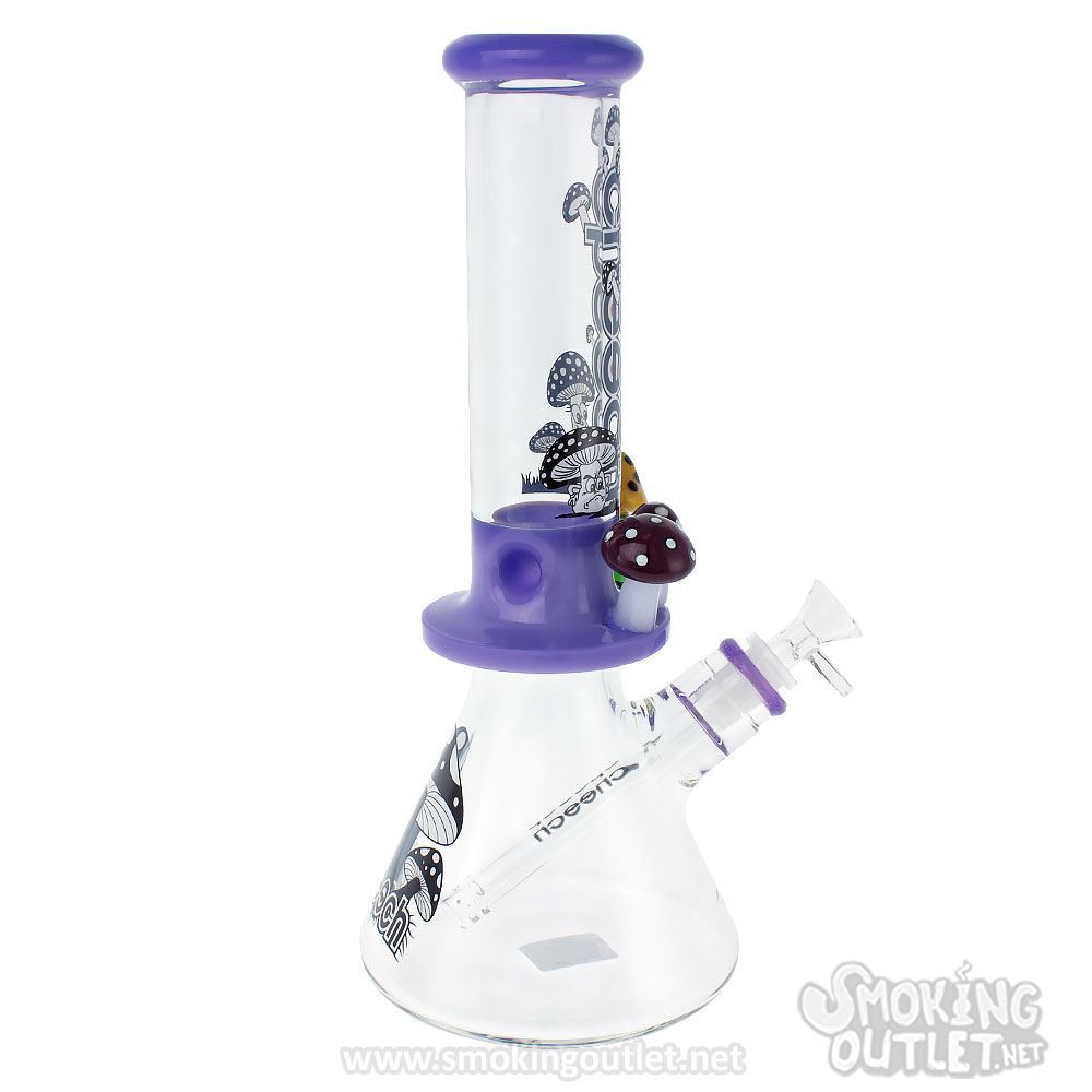 Purple 'Shrooms Beaker By Cheech | Smoking Outlet