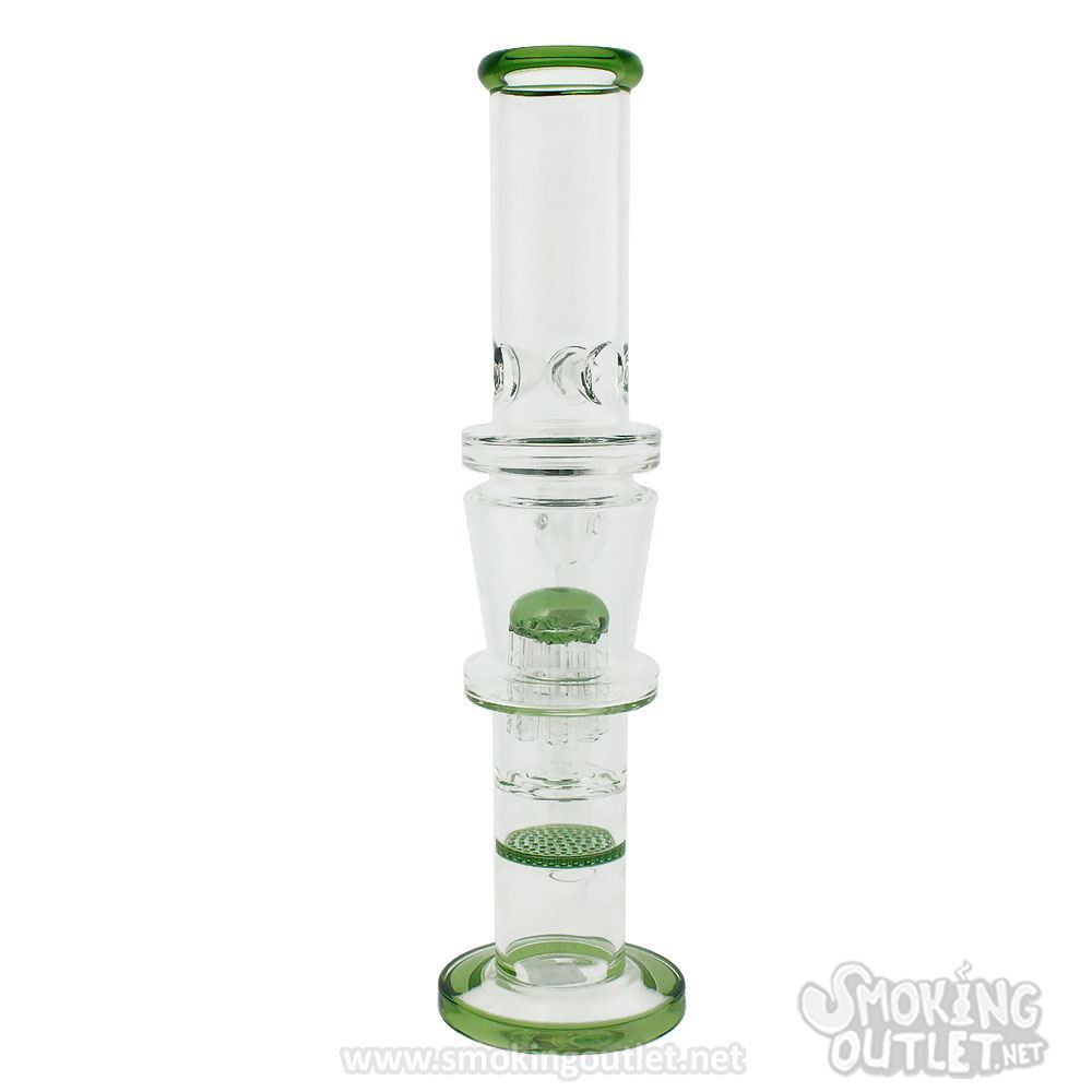 Honeycomb and 8-Arm Tree Perc, Double Chamber Bong | Smoking Outlet