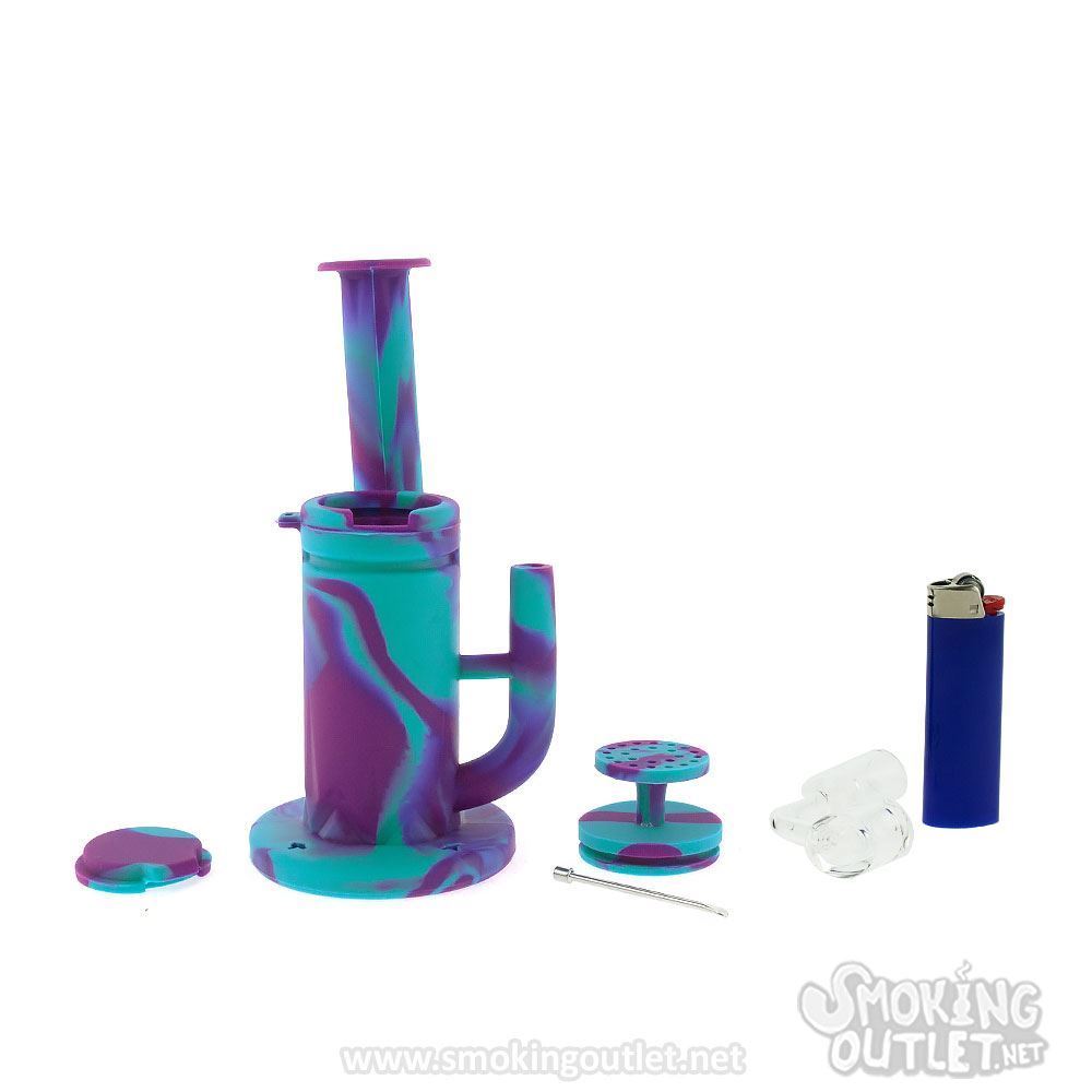 Mini Cylinder Silicone Dab Rig | Smoking Outlet
