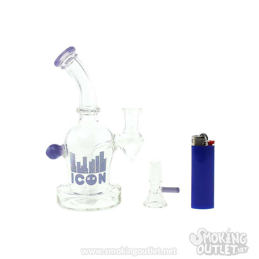 Tear Drop Drippin' Water Pipe by Icon Glass | Smoking Outlet