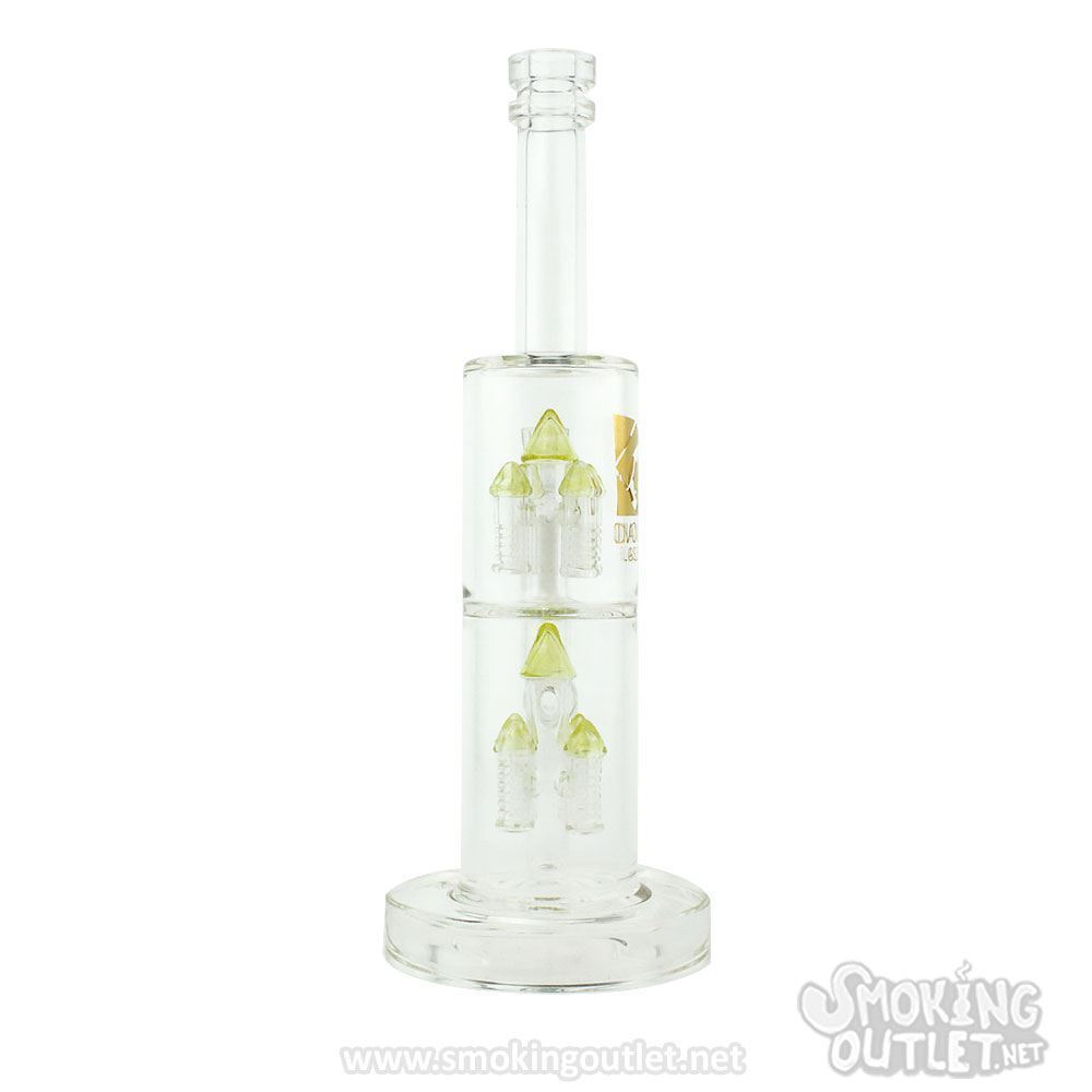 The Rocket Launching Tower Water Pipe by Diamond Glass - Gold Logo ...