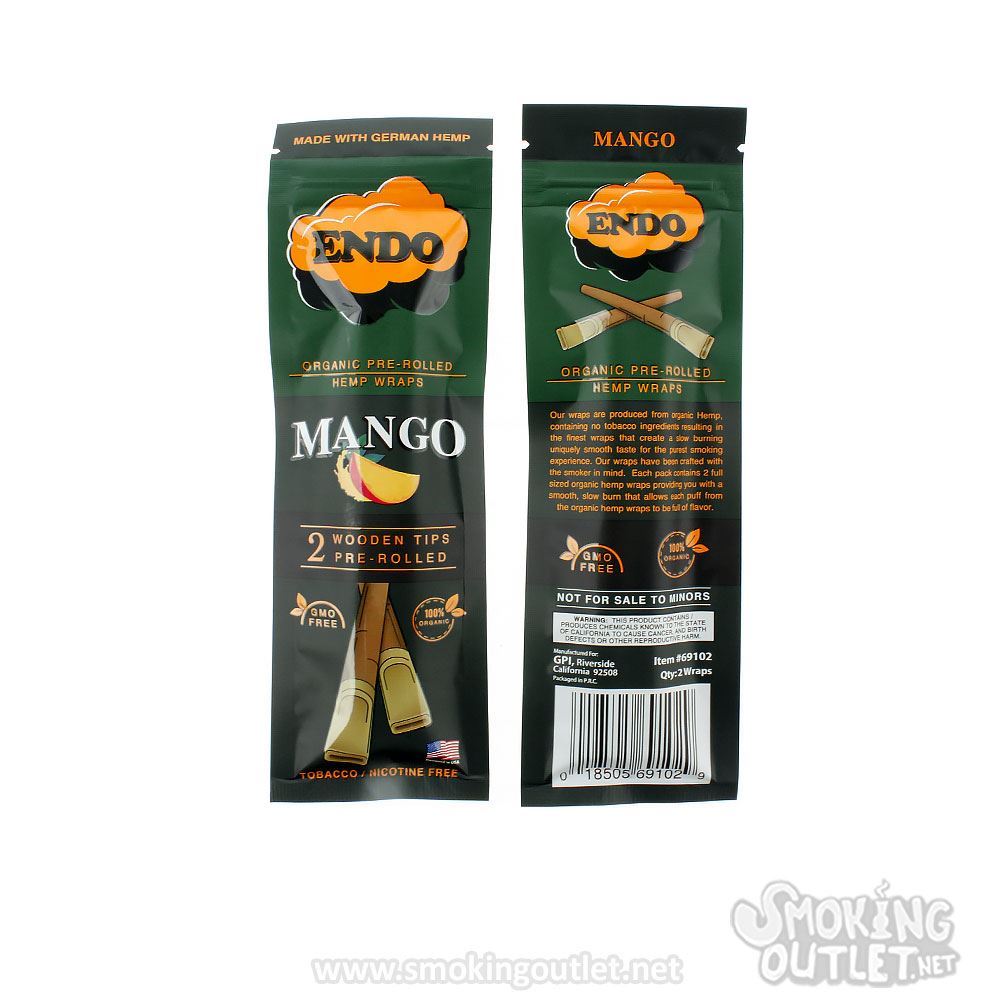 Endo Organic Pre-Rolled Wraps - Mango | Smoking Outlet