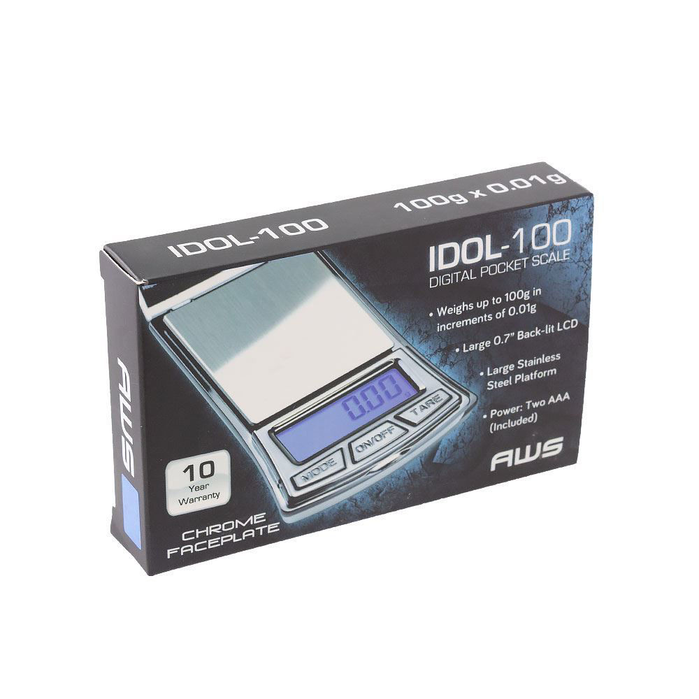 AWS IDOL-100 Flip-Top Digital Gram Scale | Smoking Outlet