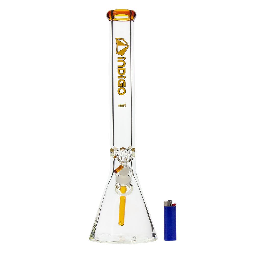 Canna King Beaker Bong by Indigo Glass | Smoking Outlet