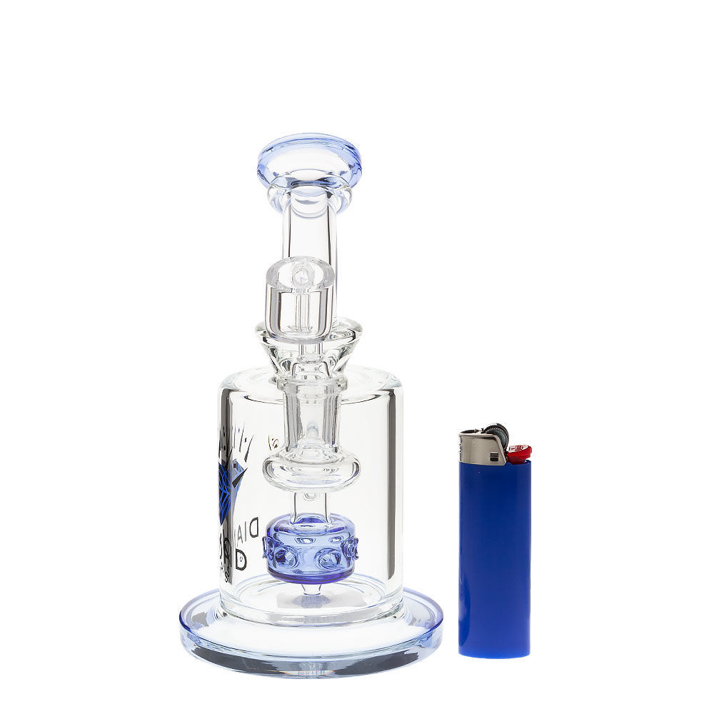6-Eyed Cylinder Diamond Glass Dab Rig | Smoking Outlet