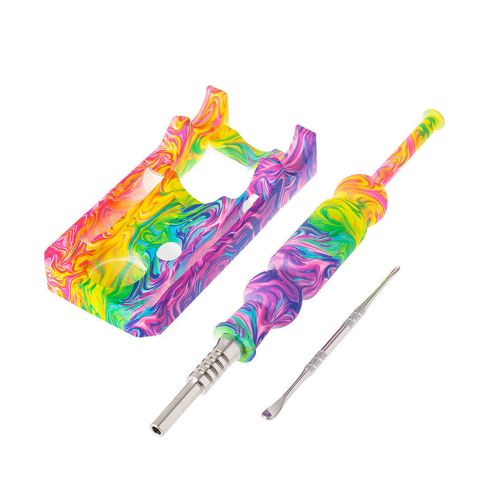 Kaleidoscopic Silicone Nectar Collector | Smoking Outlet
