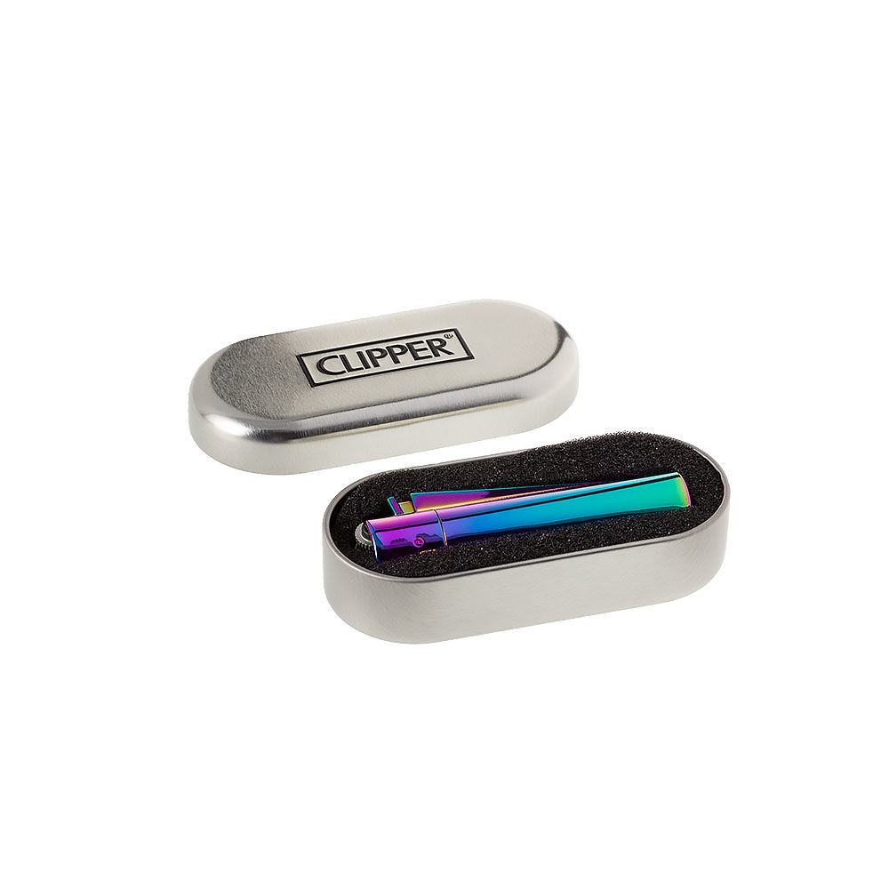 CLIPPER Rainbow Ice Lighter w/ Case | Smoking Outlet