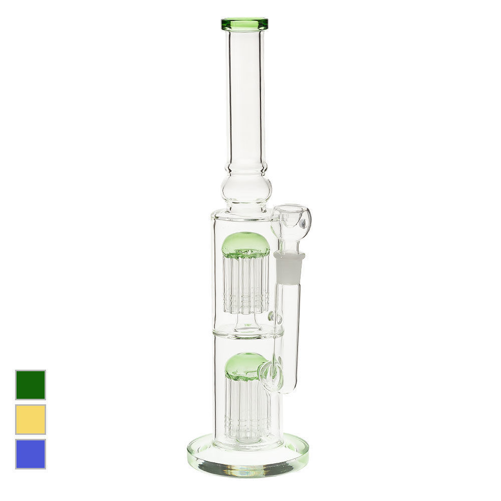 The Cooling Tower – 15" Double Tree Perc Bong | Smoking Outlet