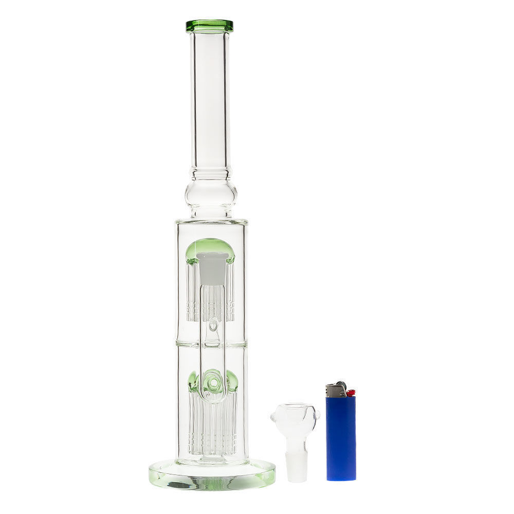 The Cooling Tower – 15" Double Tree Perc Bong | Smoking Outlet