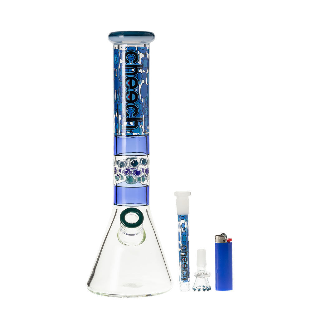 Blue-Eyed Beaker Bong by Cheech Glass | Smoking Outlet