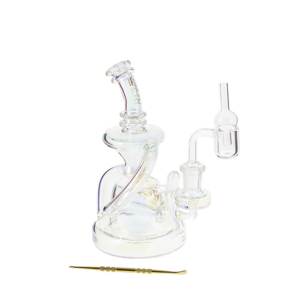 Diamond Glass Klein Recycler Dab Rig Kit | Smoking Outlet