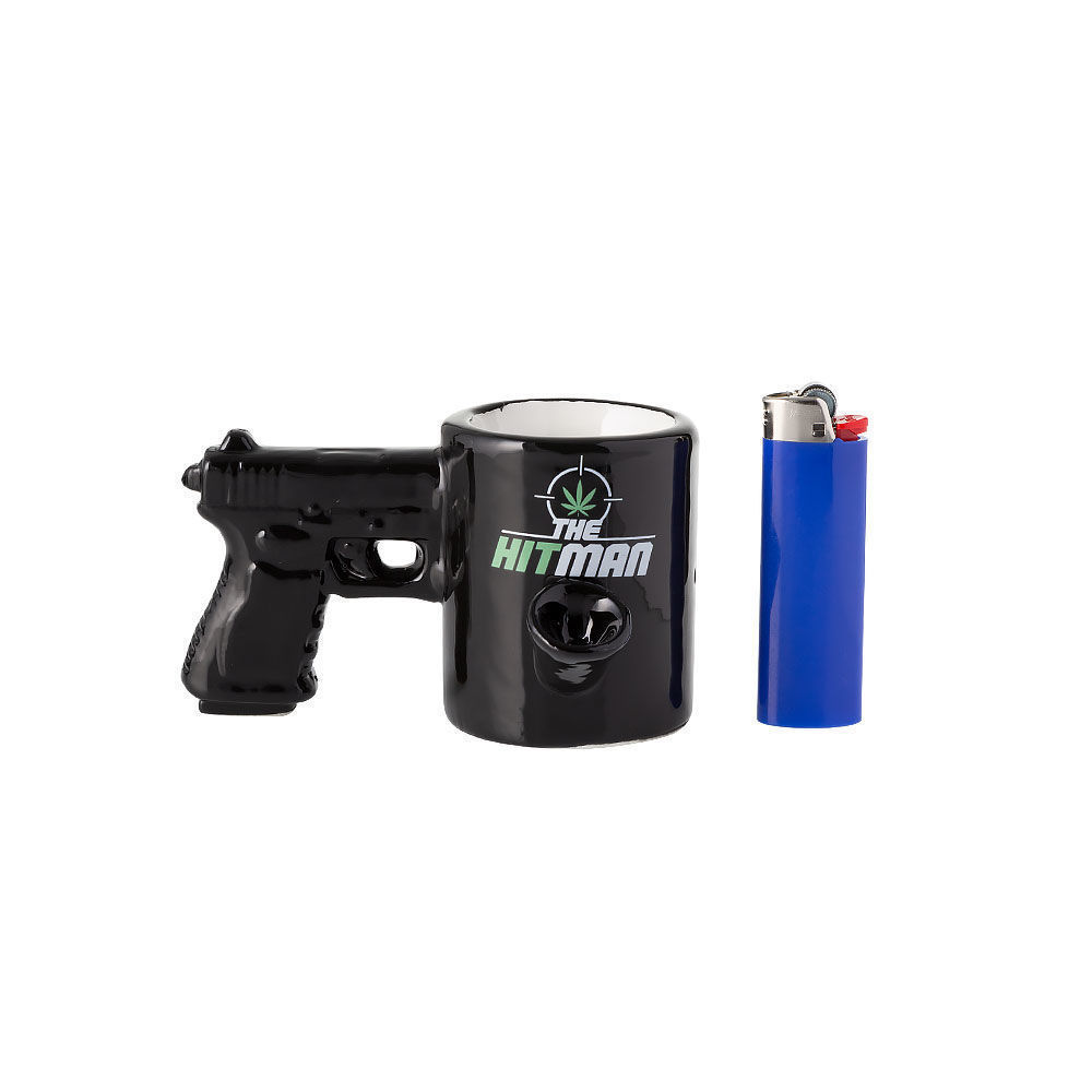 The Hitman – Smokable Ceramic Gun Shot Pipe | Smoking Outlet
