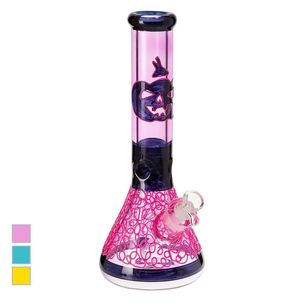Neon Nights – 9mm Glass Beaker Bong | Smoking Outlet