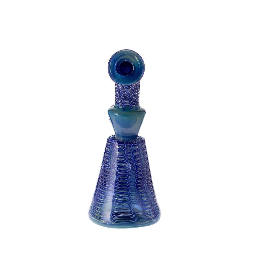 Sapphire Ripple 7" Blue Glass Bong | Smoking Outlet