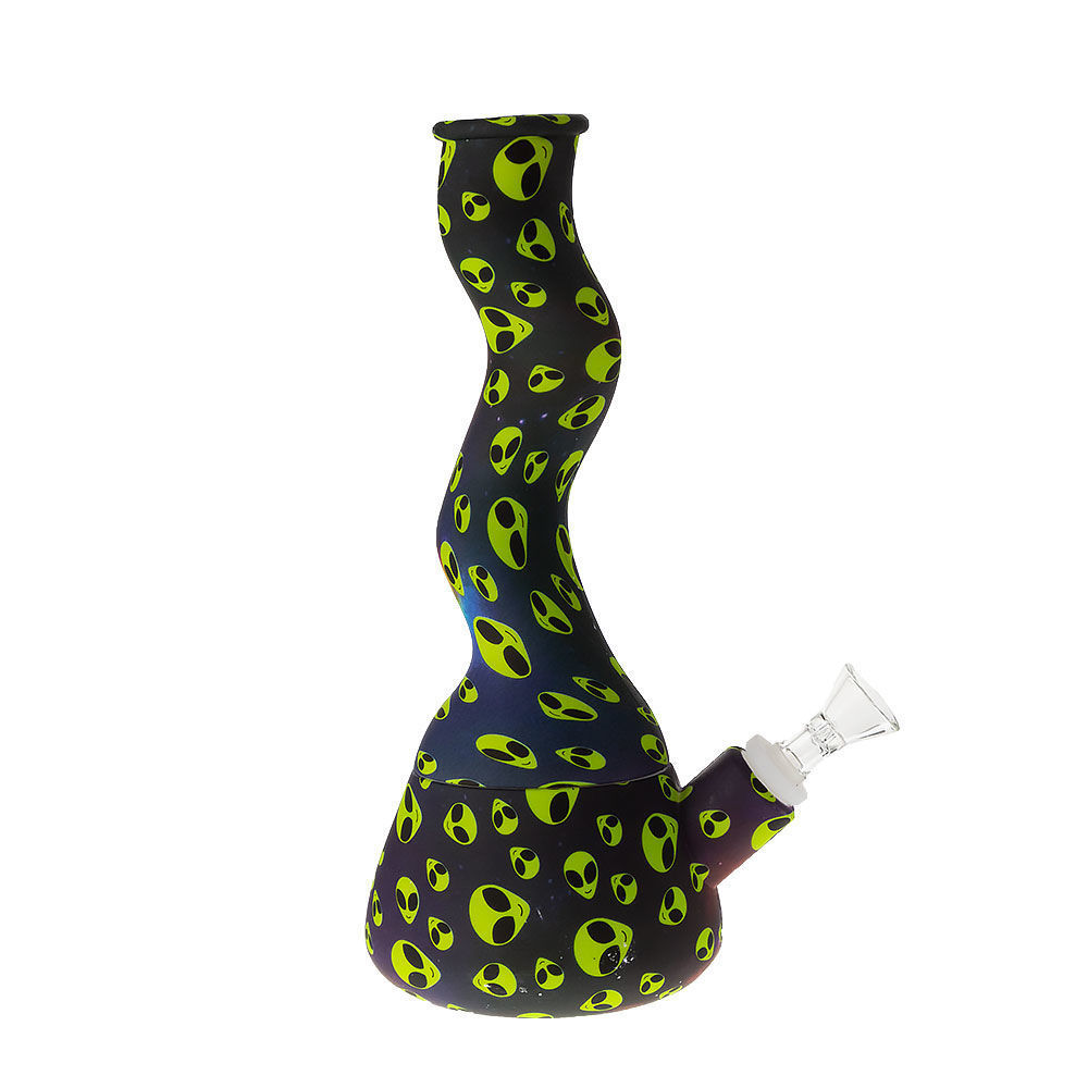 Wavy Trip 10" Silicone Beaker Bong | Smoking Outlet