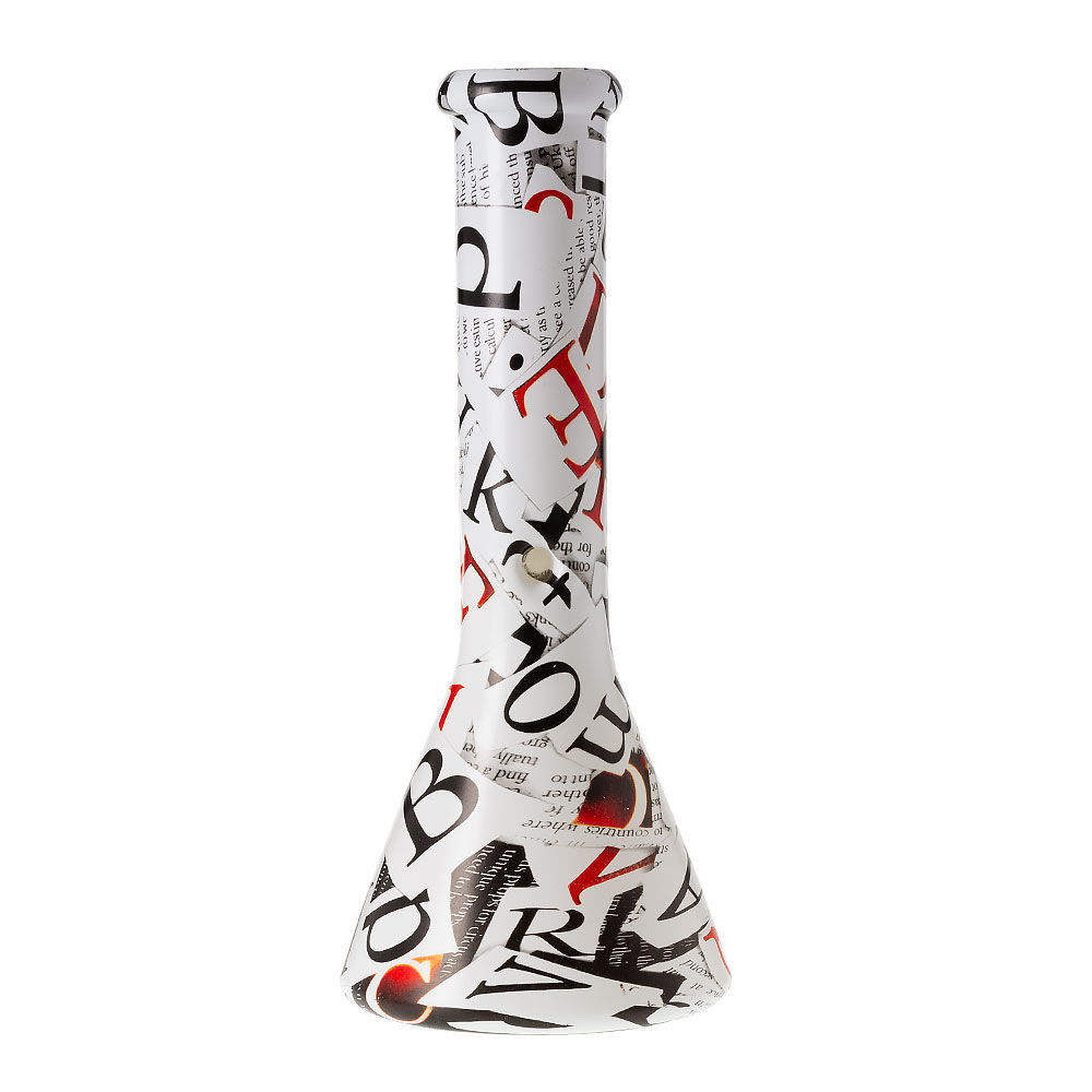 The Wordsmith – 12" Printed Beaker Bong | Smoking Outlet