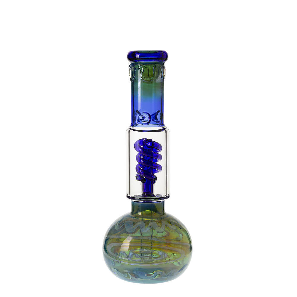 Blue Moon – 10" Coil Percolator Bong | Smoking Outlet