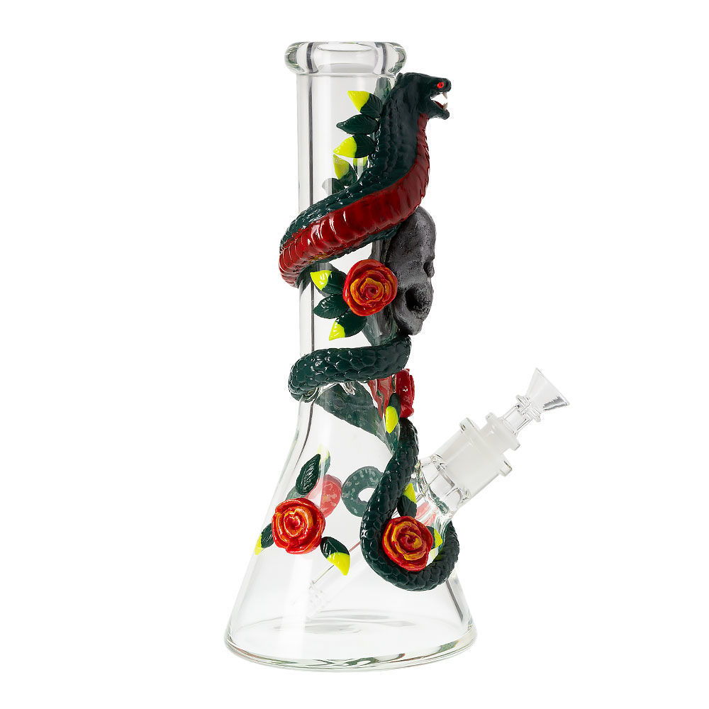 Snake's Den – 12" Thick Glass Beaker Bong | Smoking Outlet