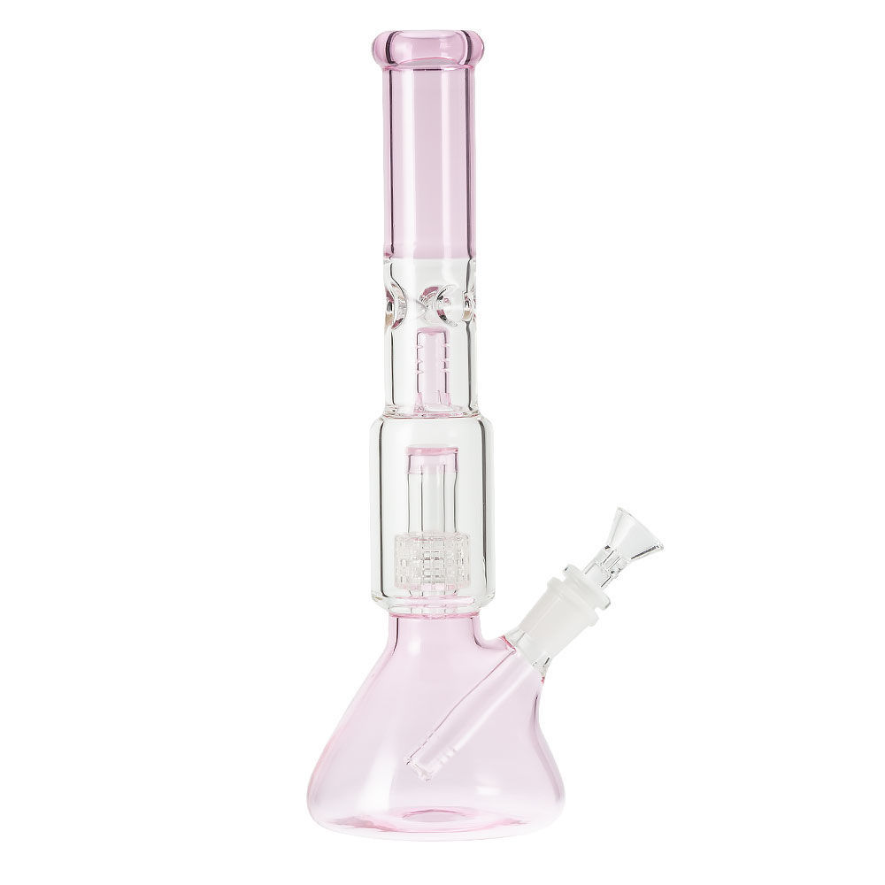 Rosé Blaze – 12.5" Matrix Perc Beaker Bong | Smoking Outlet