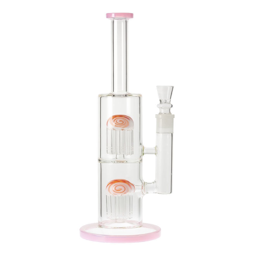 Wig-Wag Wave – 12.5" Double Tree Perc Bong | Smoking Outlet