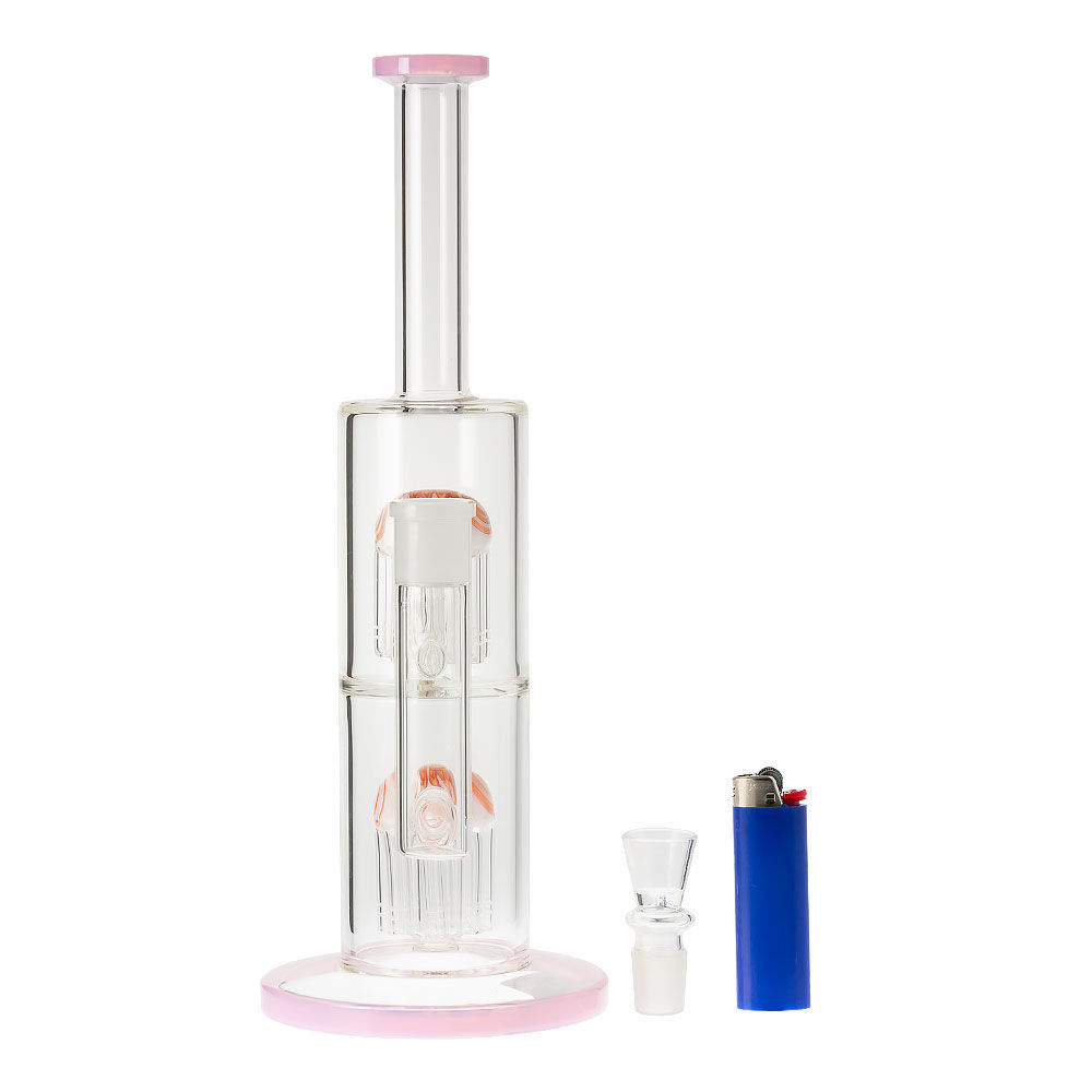 Wig-Wag Wave – 12.5" Double Tree Perc Bong | Smoking Outlet