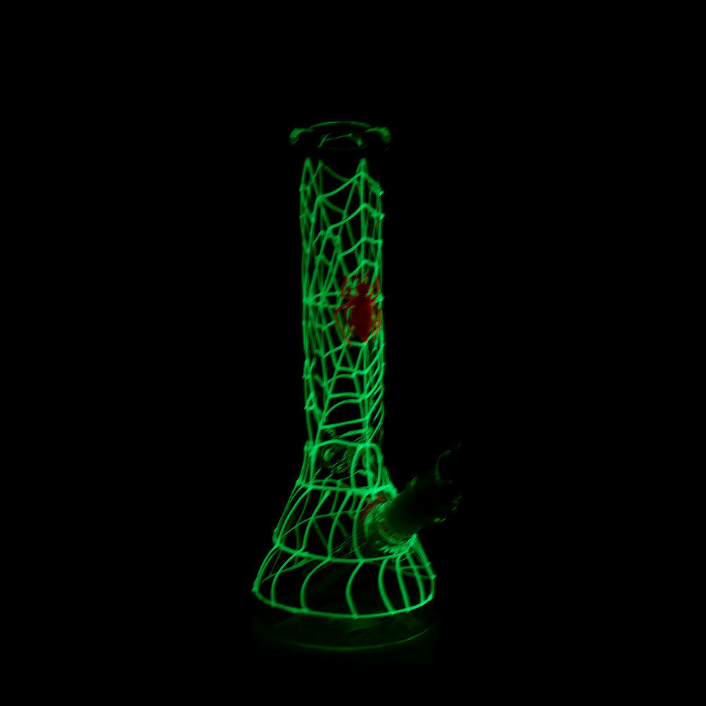 Arachno-Glow – 10" Spider Beaker Bong | Smoking Outlet