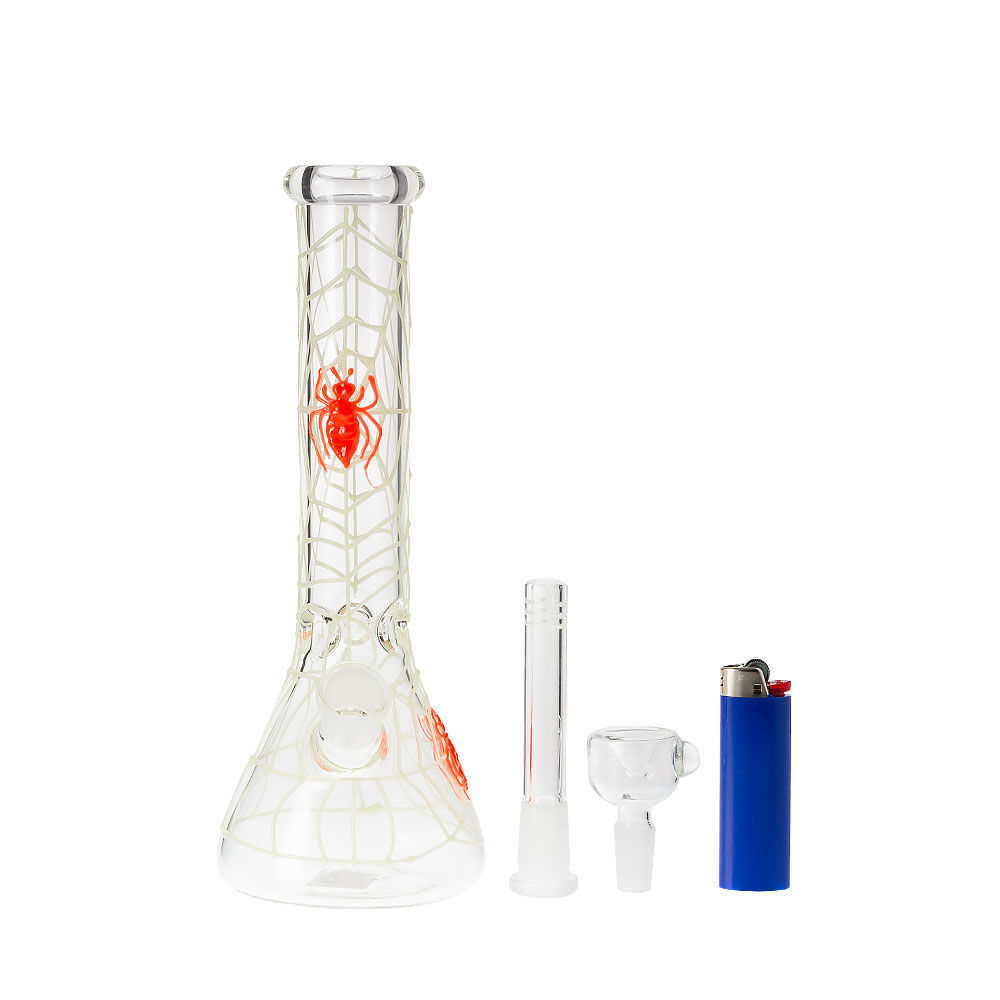 Arachno-Glow – 10" Spider Beaker Bong | Smoking Outlet