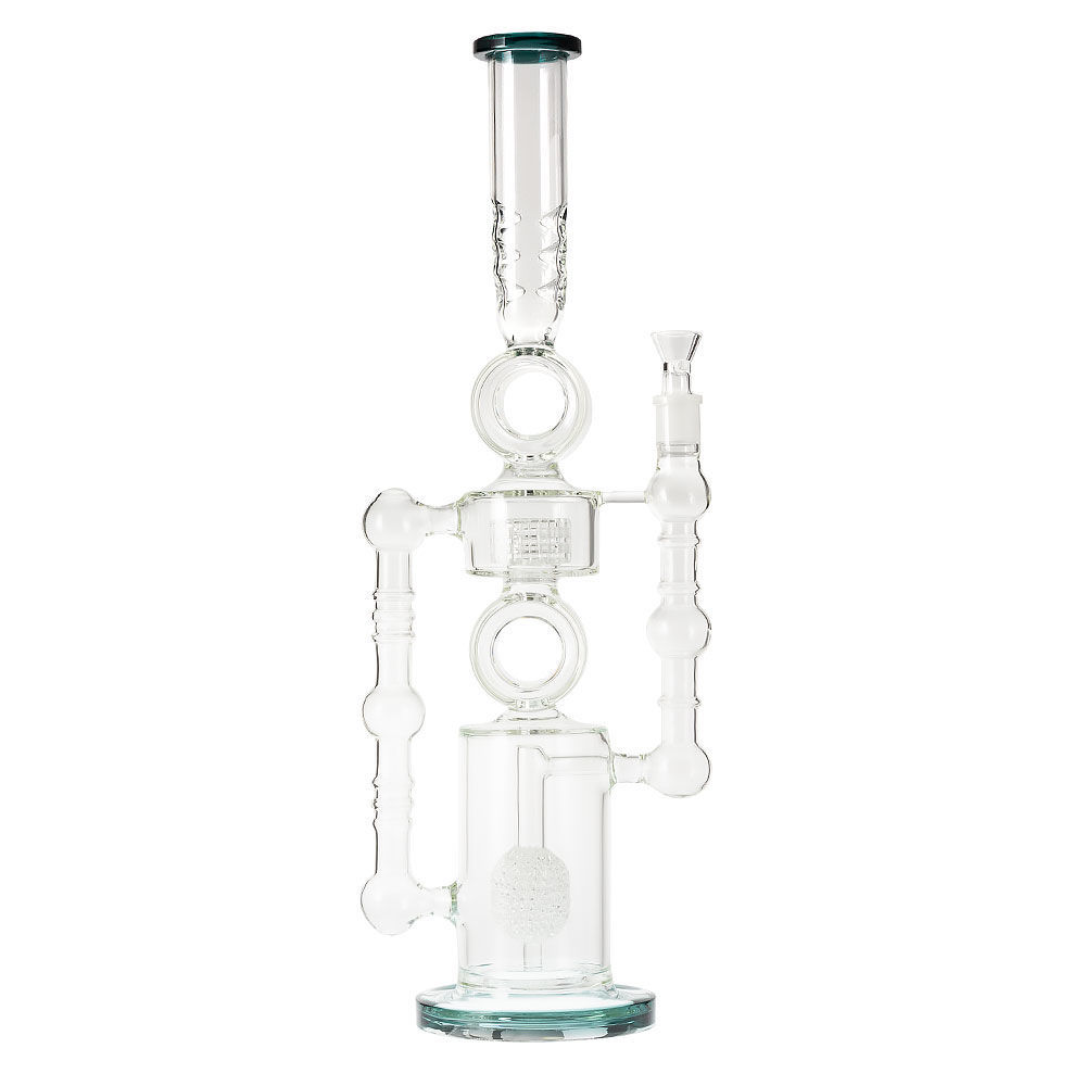 Dream Machine – 21" Fritted Perc Recycler Bong | Smoking Outlet