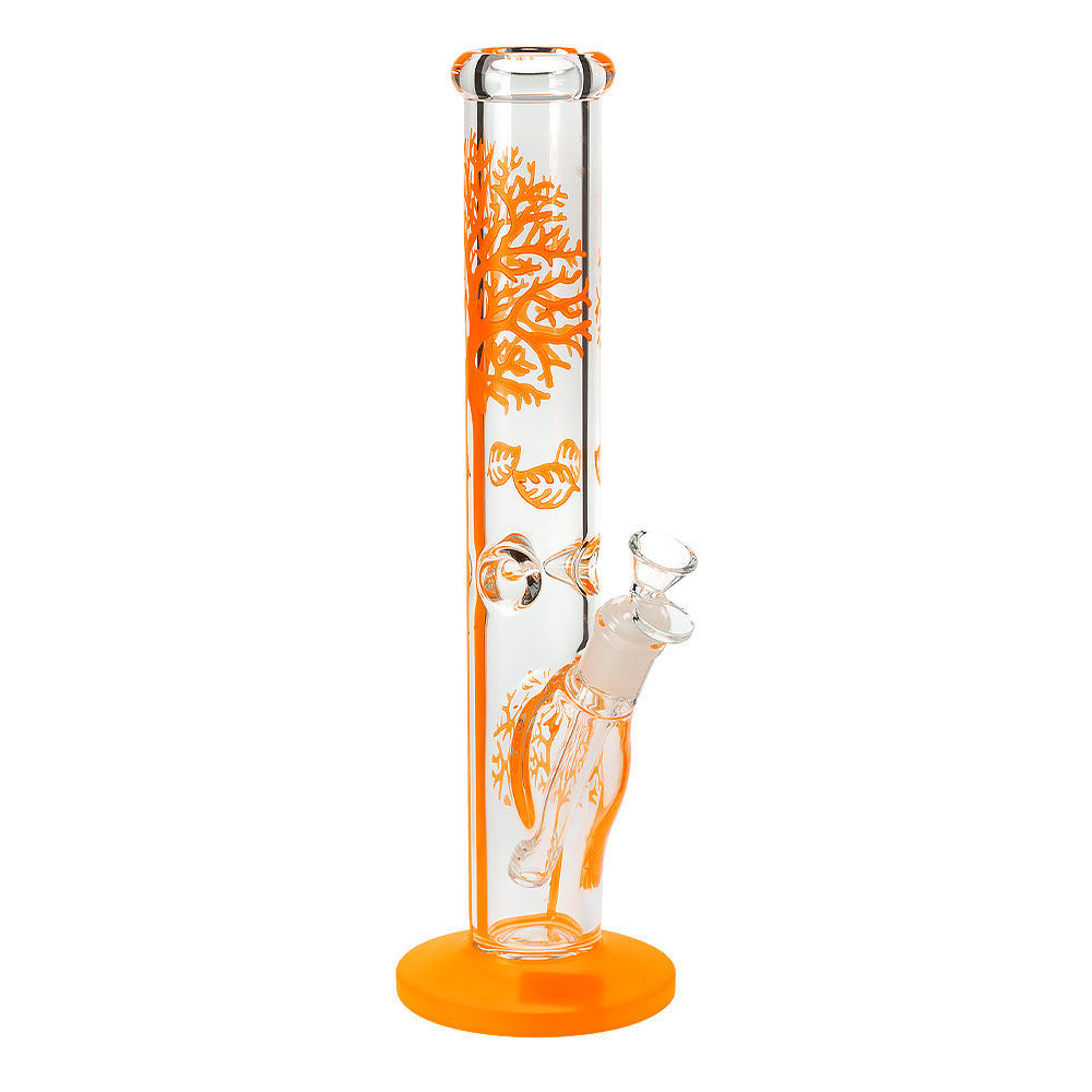 Tree of Life – 14" Neon Straight Tube Bong | Smoking Outlet