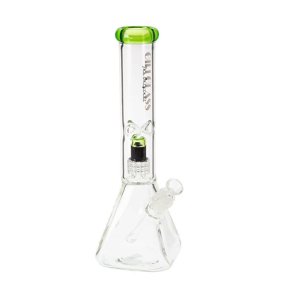 Gili Glass – 13" Square Base Matrix Beaker Bong | Smoking Outlet