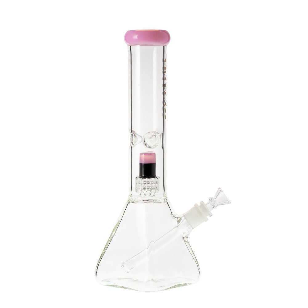 Gili Glass – 13" Square Base Matrix Beaker Bong | Smoking Outlet