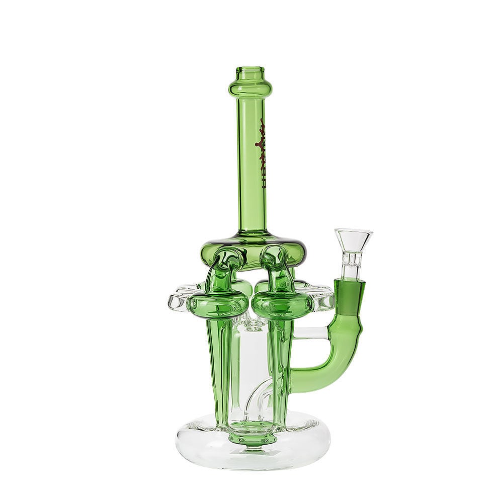 HB King – 9.5" Quadruple Recycler Glass Bong | Smoking Outlet