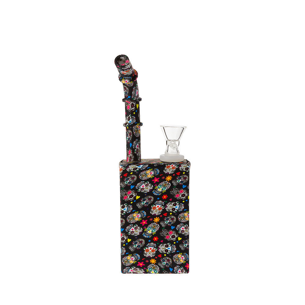 The Calavera Skulls – Silicone Juice Box Bong | Smoking Outlet