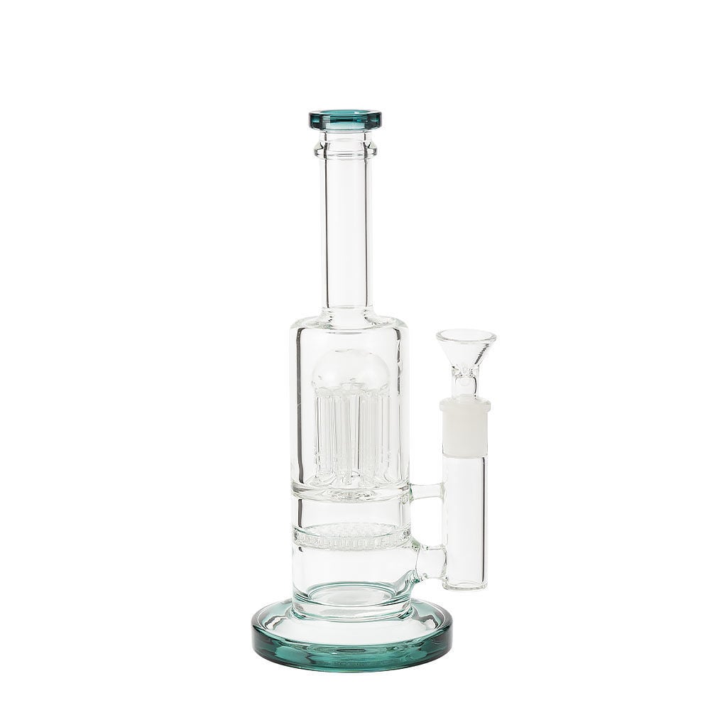 Honeycomb Tree – 9" Double-Perc Glass Bong | Smoking Outlet