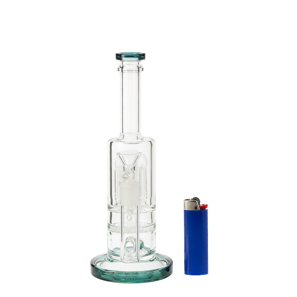 Honeycomb Tree – 9" Double-Perc Glass Bong | Smoking Outlet