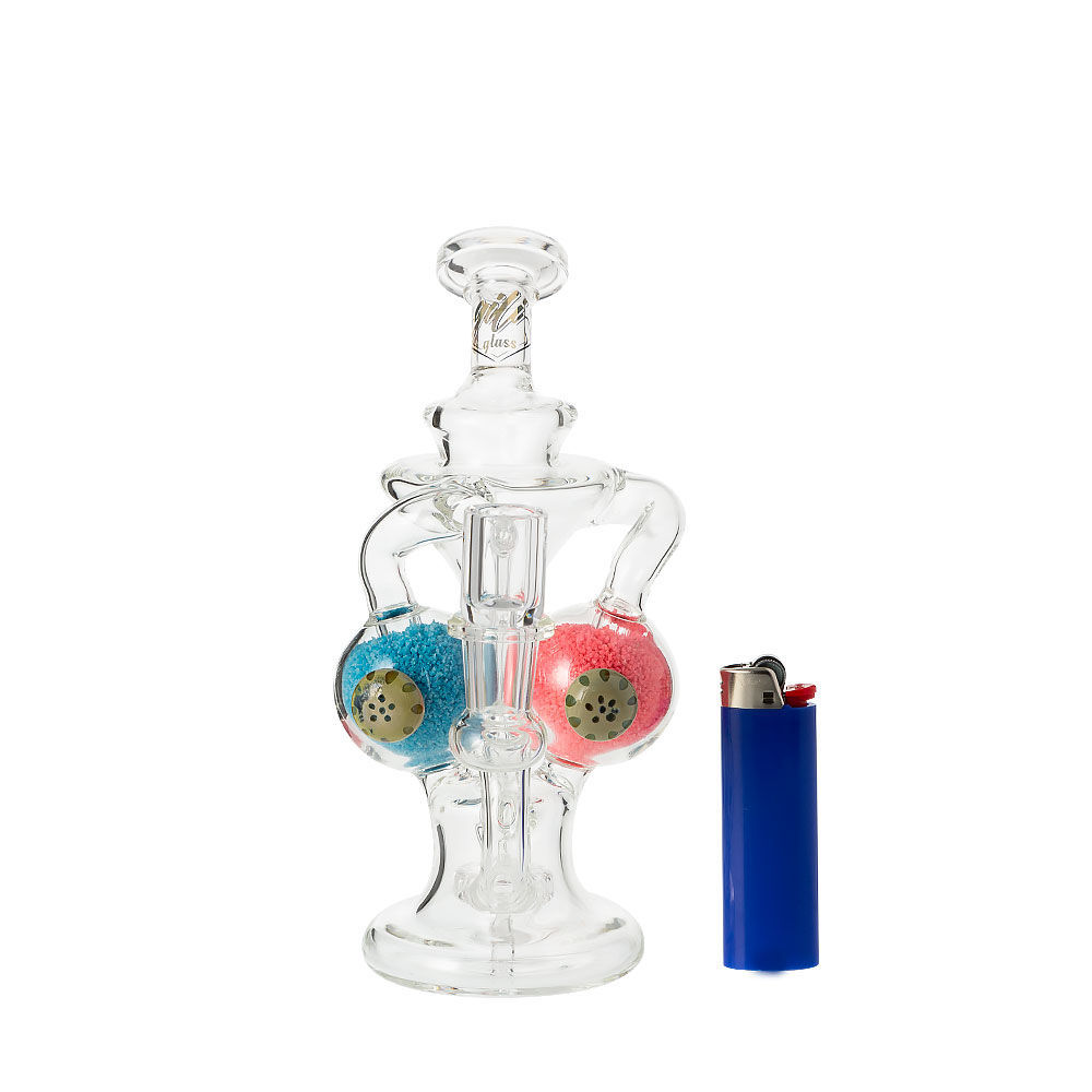 Gili Glass – Double Sphere 7" Recycler Dab Rig | Smoking Outlet