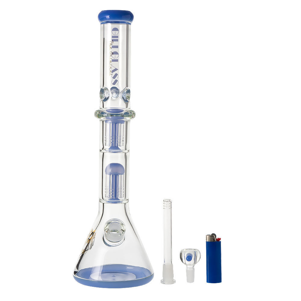 Gili Glass – 17.5" Triple Chamber Tree Beaker Bong | Smoking Outlet