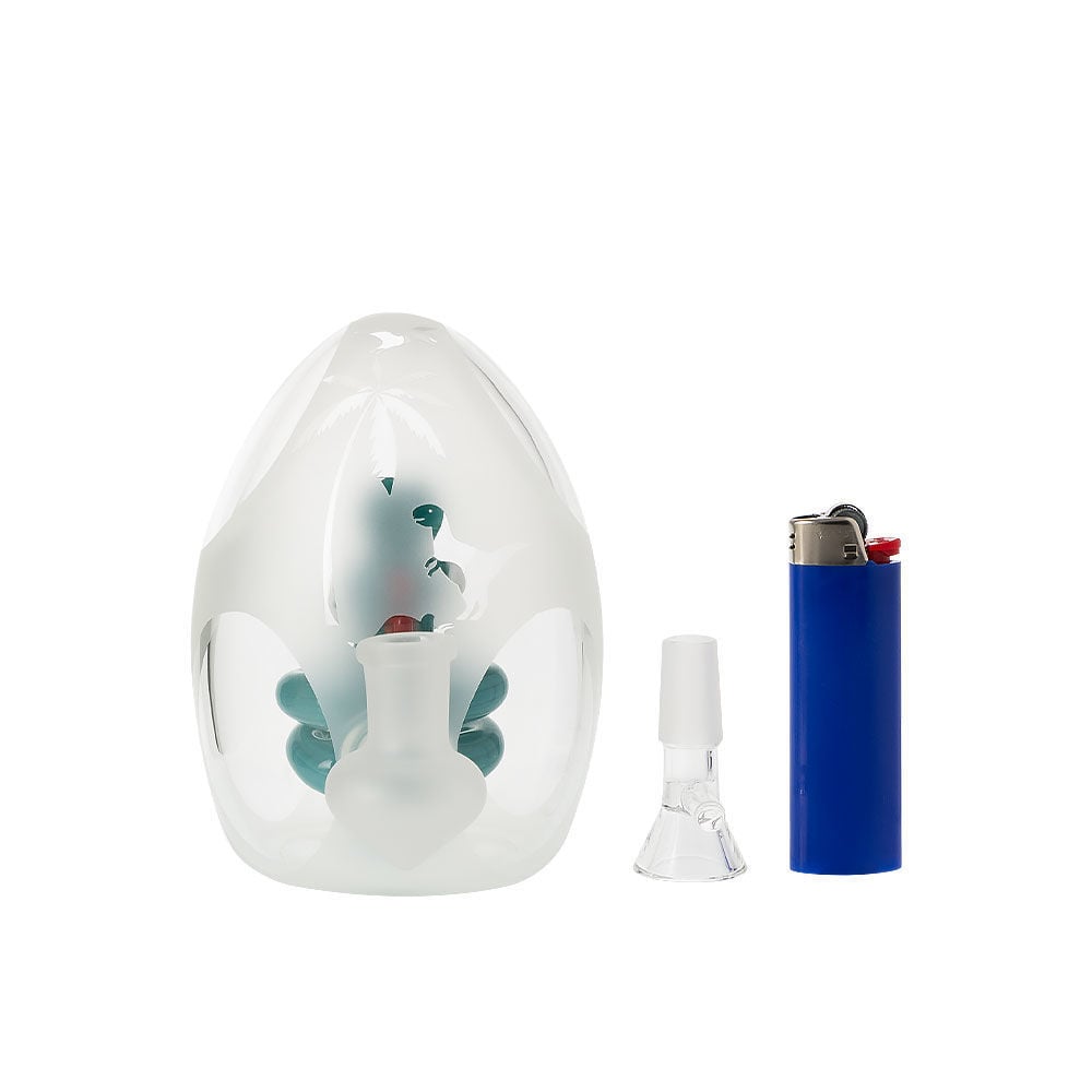 Spotted Dinosaur Egg – Percolator Glass Bong | Smoking Outlet