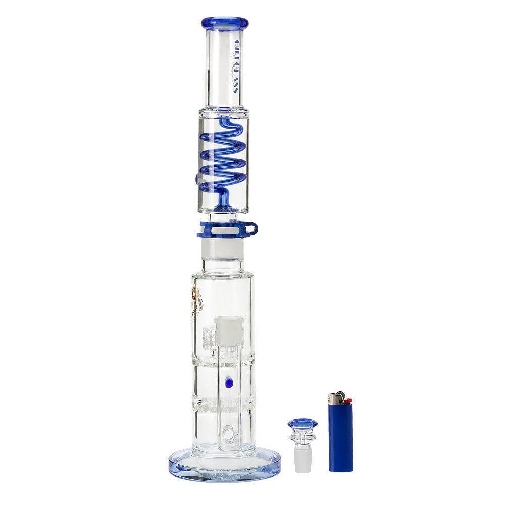 Gili Glass – Icy Spiral 18" Glycerin Percolator Bong | Smoking Outlet