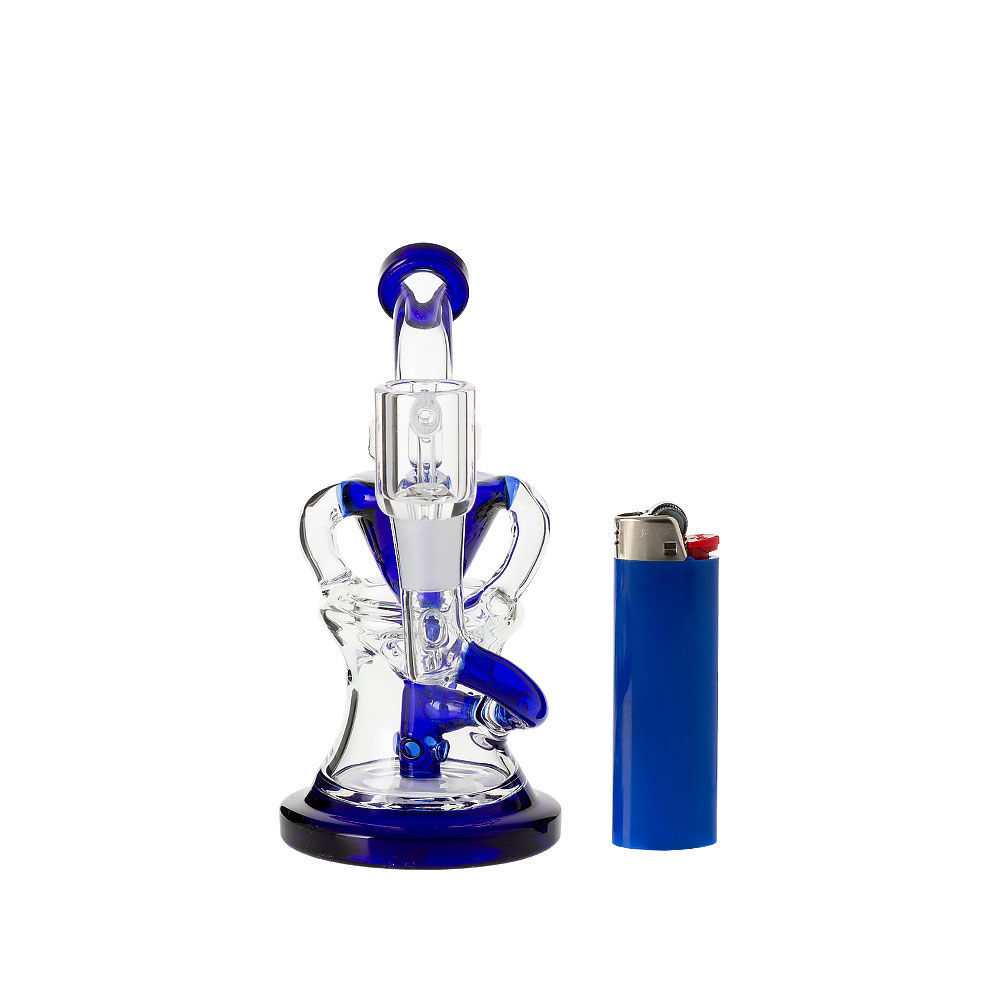 Cold Fusion – 5.25" Mini Glass Recycler Dab Rig | Smoking Outlet
