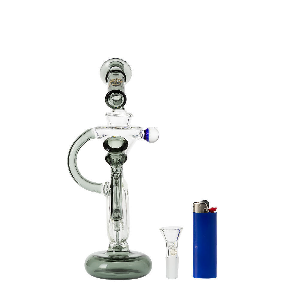 Gili Glass – Donut Conduit 8.5" Recycler Bong | Smoking Outlet