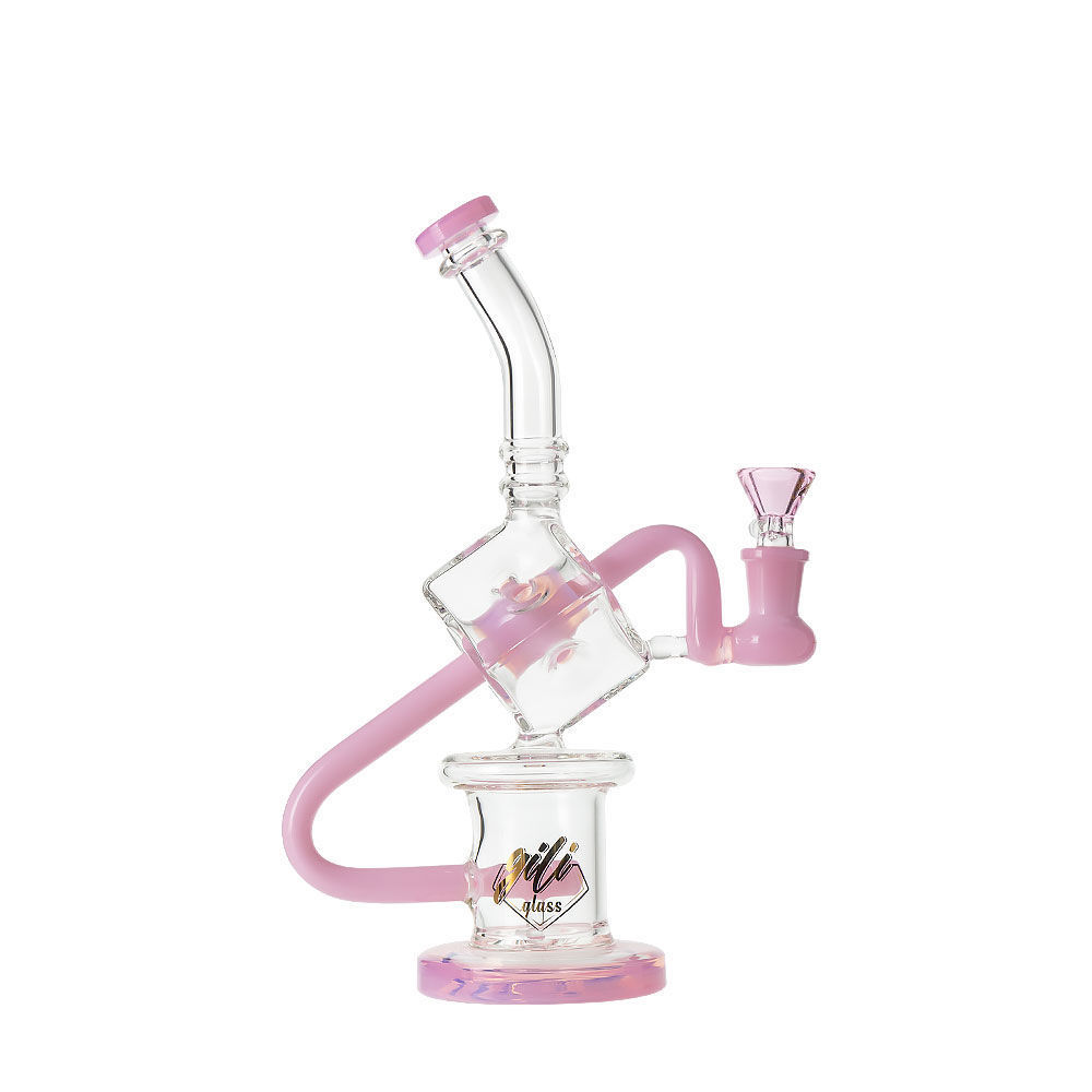 Gili Glass Infinity Cube 95 Swiss Inline Perc Bong Smoking Outlet