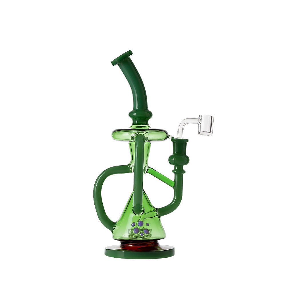 Green Machine – 10" Showerhead Recycler Dab Rig | Smoking Outlet