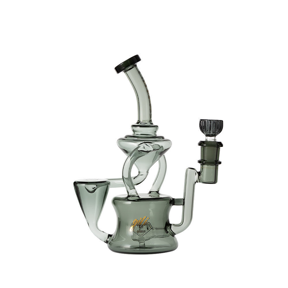 Gili Glass – Double-Funnel 8" Recycler Bong | Smoking Outlet