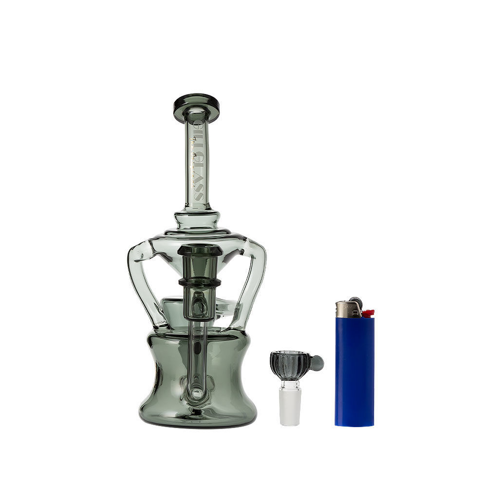 Gili Glass – Double-Funnel 8" Recycler Bong | Smoking Outlet