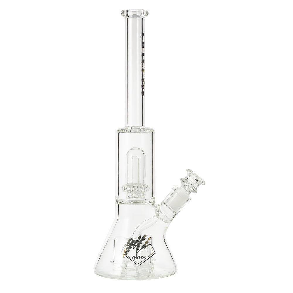 Gili Glass – 13" Quad UFO Perc Beaker Bong | Smoking Outlet