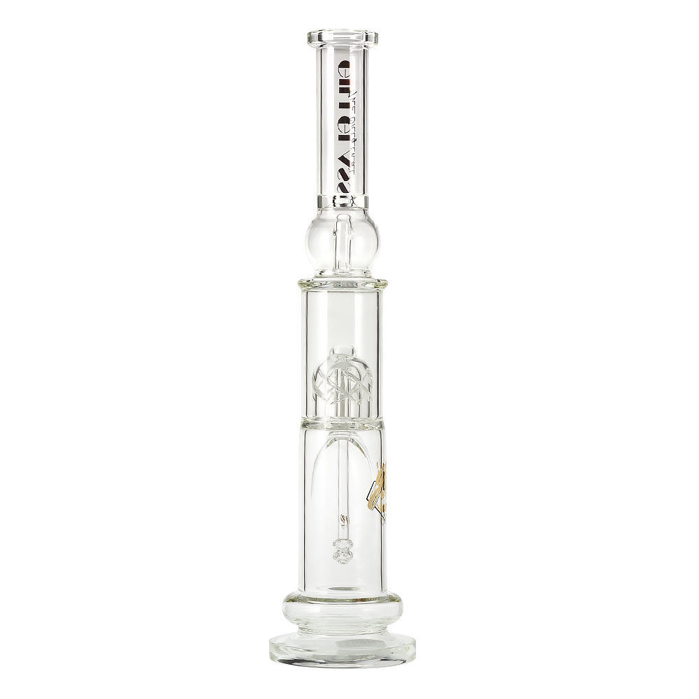 Gili Glass – 18" Clear Cyclone Percolator Glass Bong | Smoking Outlet