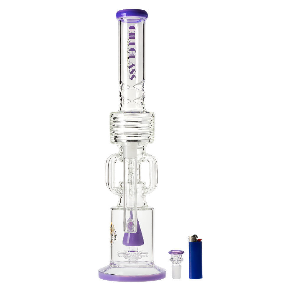 Gili Glass – Tower of Power 19.5" Sprinkler Perc Bong | Smoking Outlet