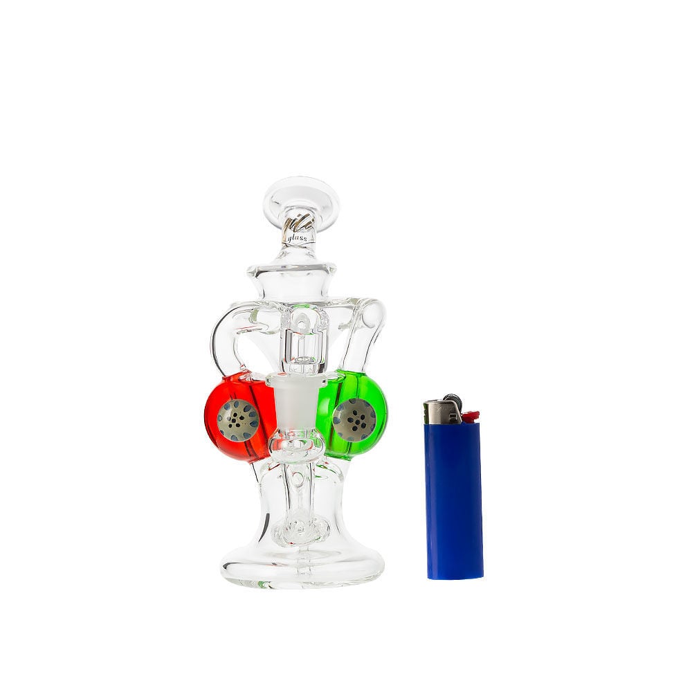 Gili Glass – Glycerin Orb 7" Recycler Bong or Dab Rig | Smoking Outlet