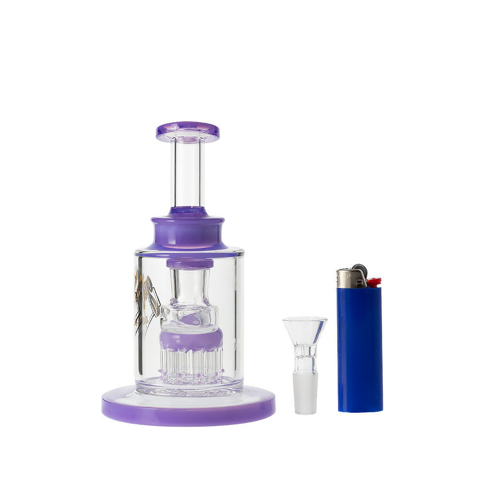 Gili Glass – Purple Clouds 6" Tree Perc Mini Bong | Smoking Outlet